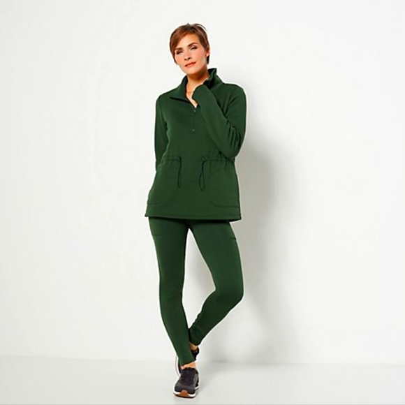 zuda | Pants & Jumpsuits | Zuda Fleese Lined Leggings Dark Forest ...